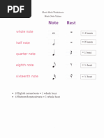Note Value Worksheet | PDF | Musical Forms | Music Theory