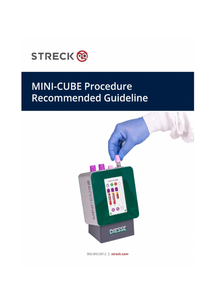 MINI-CUBE ESR Analyzer Guidelines | PDF | Clinical Pathology | Medical ...