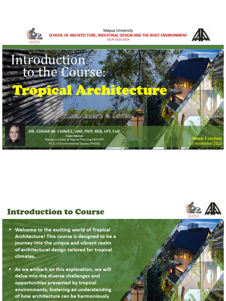 Introduction to Tropical Architecture | PDF | Sustainability | Natural ...