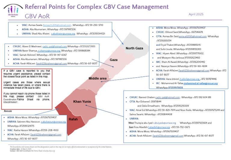GBV Case Management Contacts Guide | PDF | Arab–Israeli Conflict ...