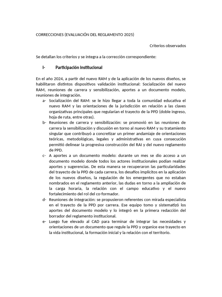 Criterios y Correcciones RPPD | PDF | Evaluación | Enseñando