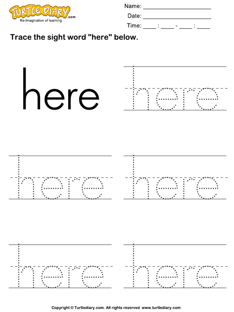 Trace The Sight Words 3 | PDF