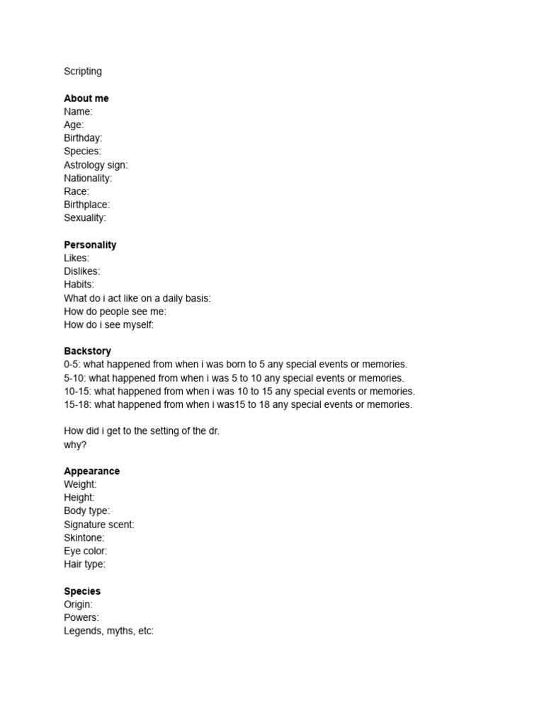 Reality Shifting Script Template | PDF