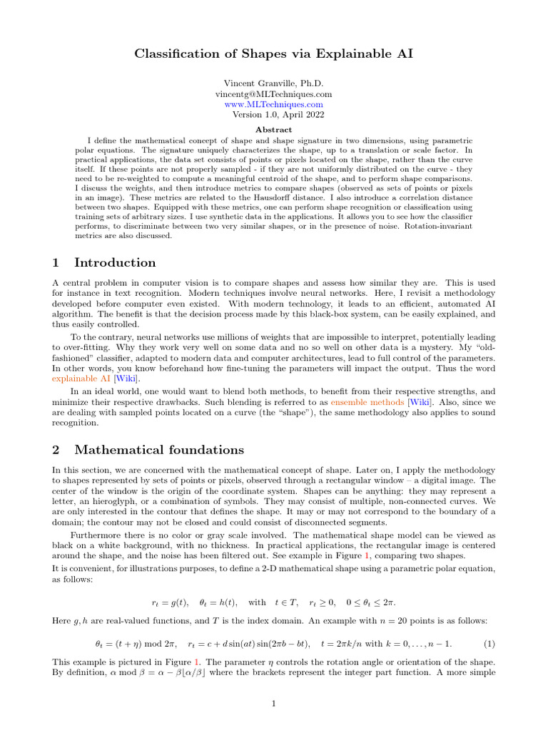 Explainable AI for Shape Classification | PDF | Shape | Geometry