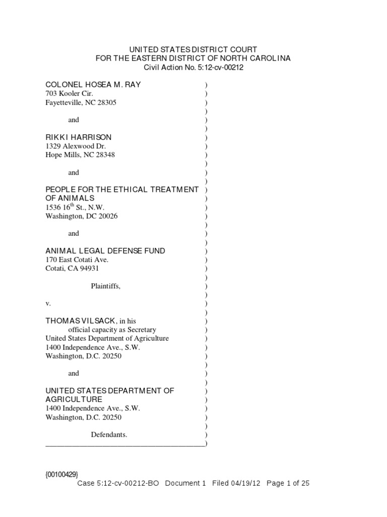 PETA Lawsuit 2 | PDF | People For The Ethical Treatment Of Animals | Zoo