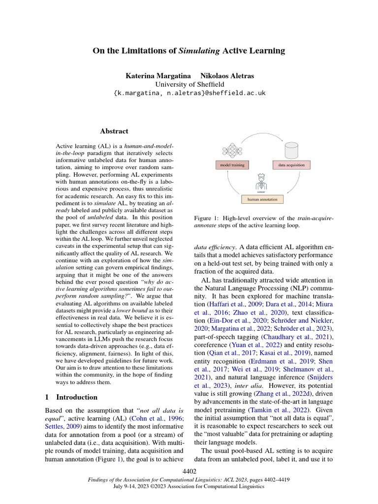 34.on The Limitations of Simulating Active Learning | PDF | Cognition | Machine Learning