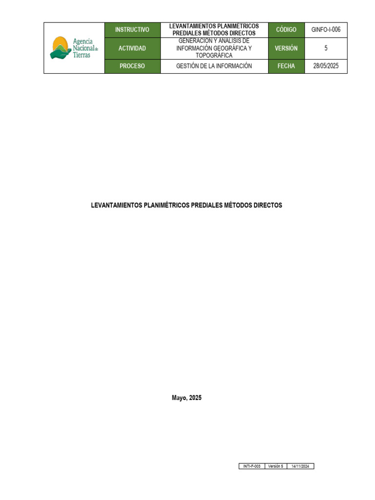 Ginfo I 006 Levantamientos Planime Tricos Prediales Metodos Directos v5 ...