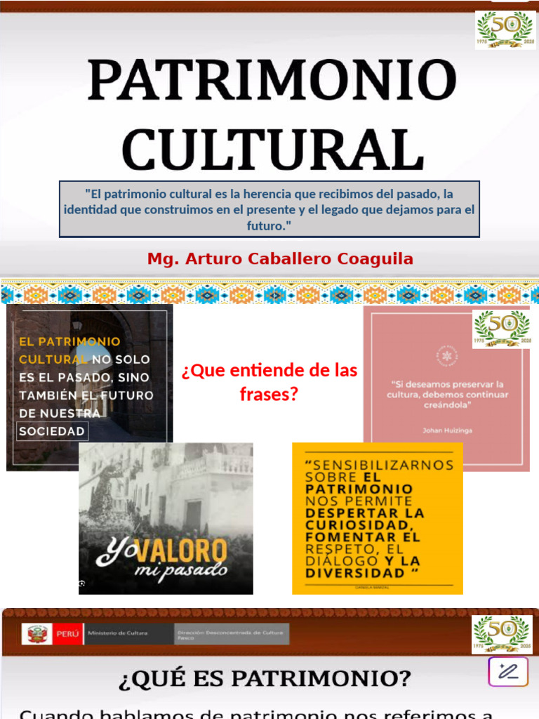 Importancia del Patrimonio Cultural | PDF