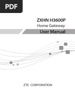 ZTE H1600 Home Gateway User Manual | PDF | Wi Fi | Computer Network