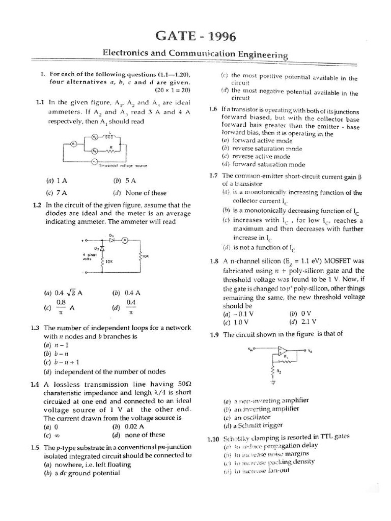 Gate 1996 | PDF