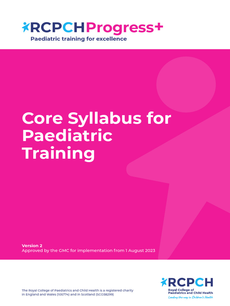 Core Syllabus For Paediatric Training 2023 V2 | PDF | Curriculum | Sepsis