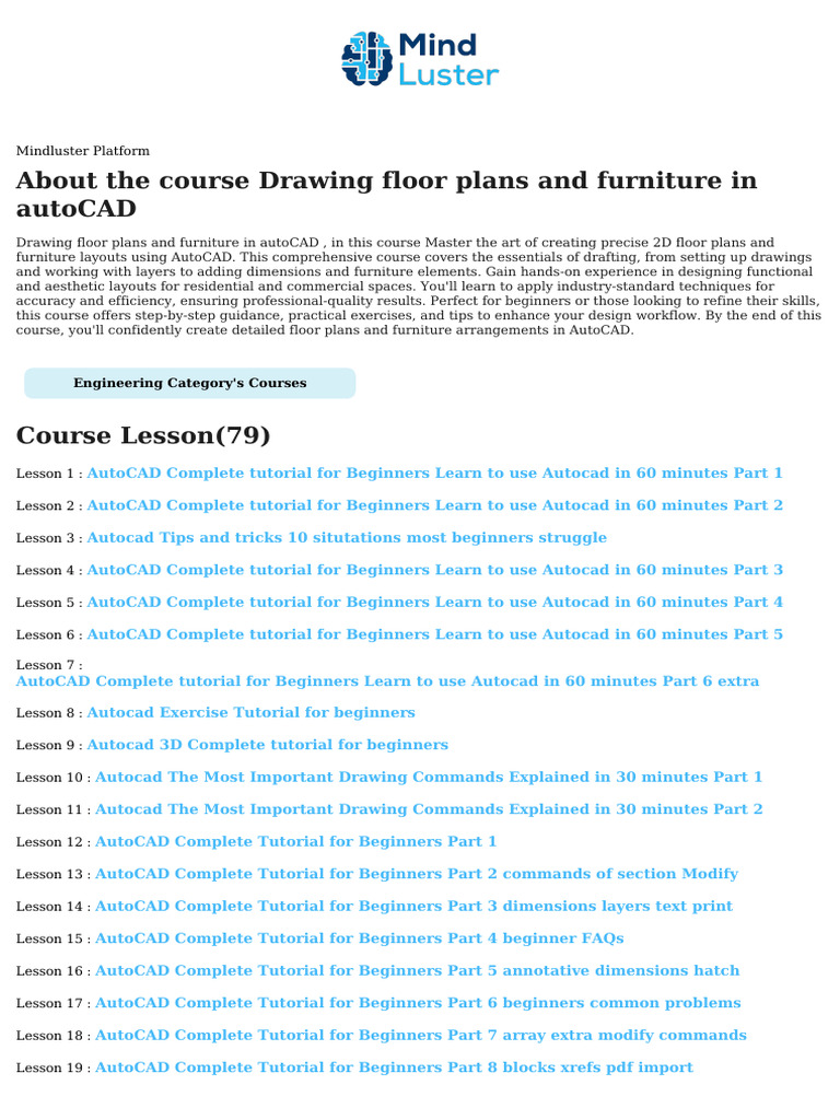 Beginner's Guide to AutoCAD Floor Plans | PDF | Auto Cad | Drawing