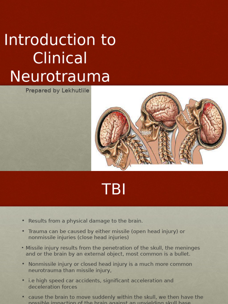 Introduction To Neurotrauma | PDF | Traumatic Brain Injury | Diseases ...