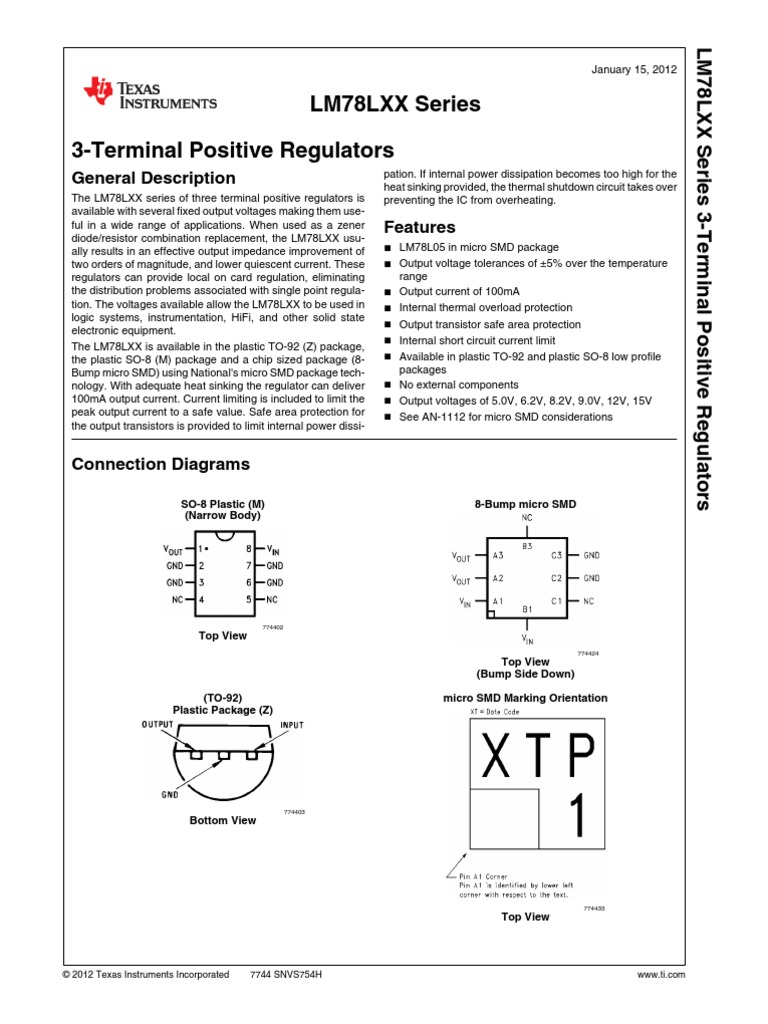 LM78LXX Series 3-Terminal Positive Regulators: General Description ...