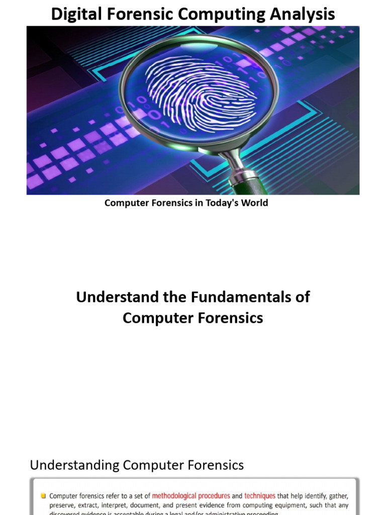 Module 01 - Computer Forensics in Today's World | PDF
