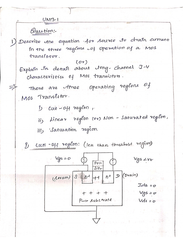 VLSI Unit 1,2 Notes | PDF
