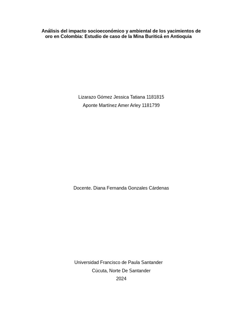 Yacimiento Oro | PDF | Minería | Sustentabilidad