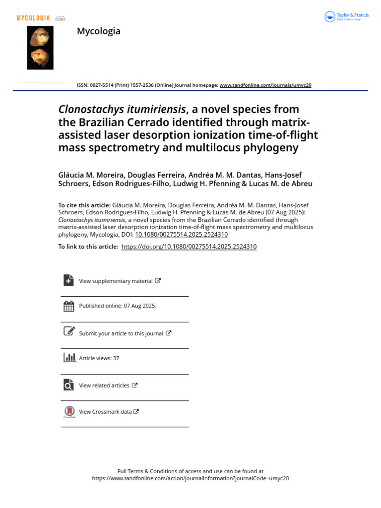 New Clonostachys Species from Brazil | PDF | Phylogenetics | Biology