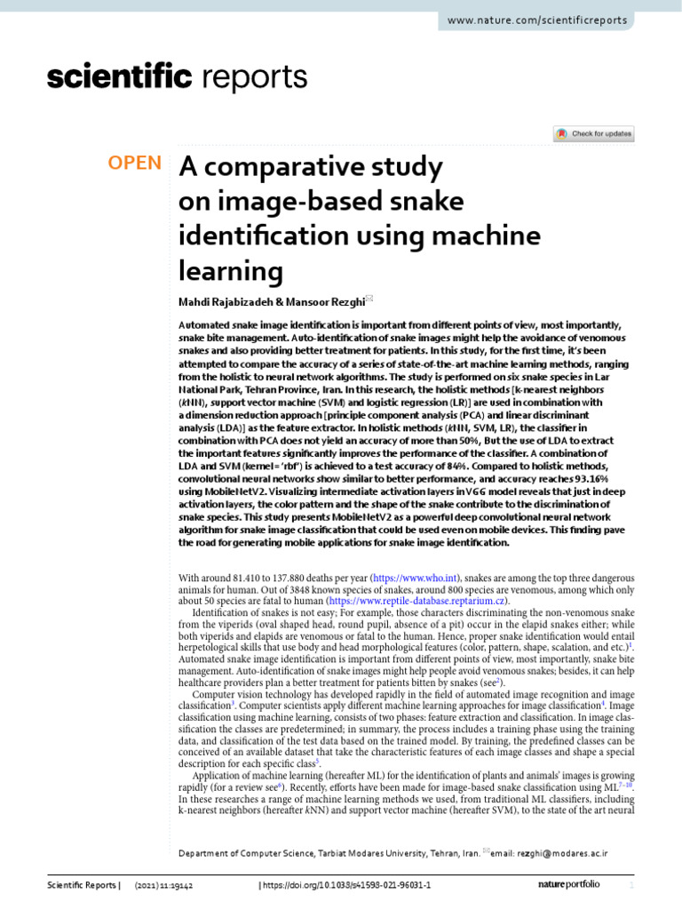(2021) A Comparative Study On Image-Based Snake Identification Using ...