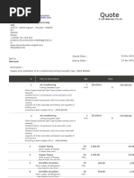 Air Condition Rate Quotation | PDF | Business | Technology & Engineering