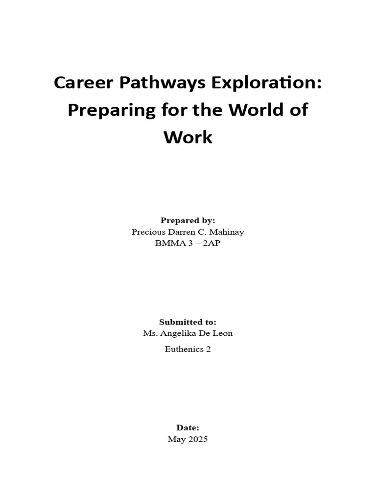 Career Pathways Exploration | PDF