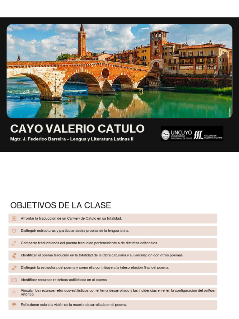 Cayo Valerio Catulo - Traducción y Análisis Del Poema Ci | PDF ...