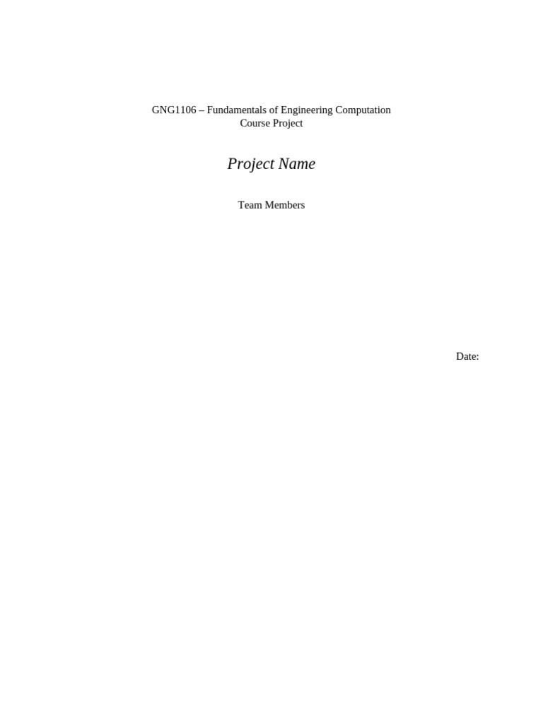 ProjectTemplate Deliverable 1 | PDF