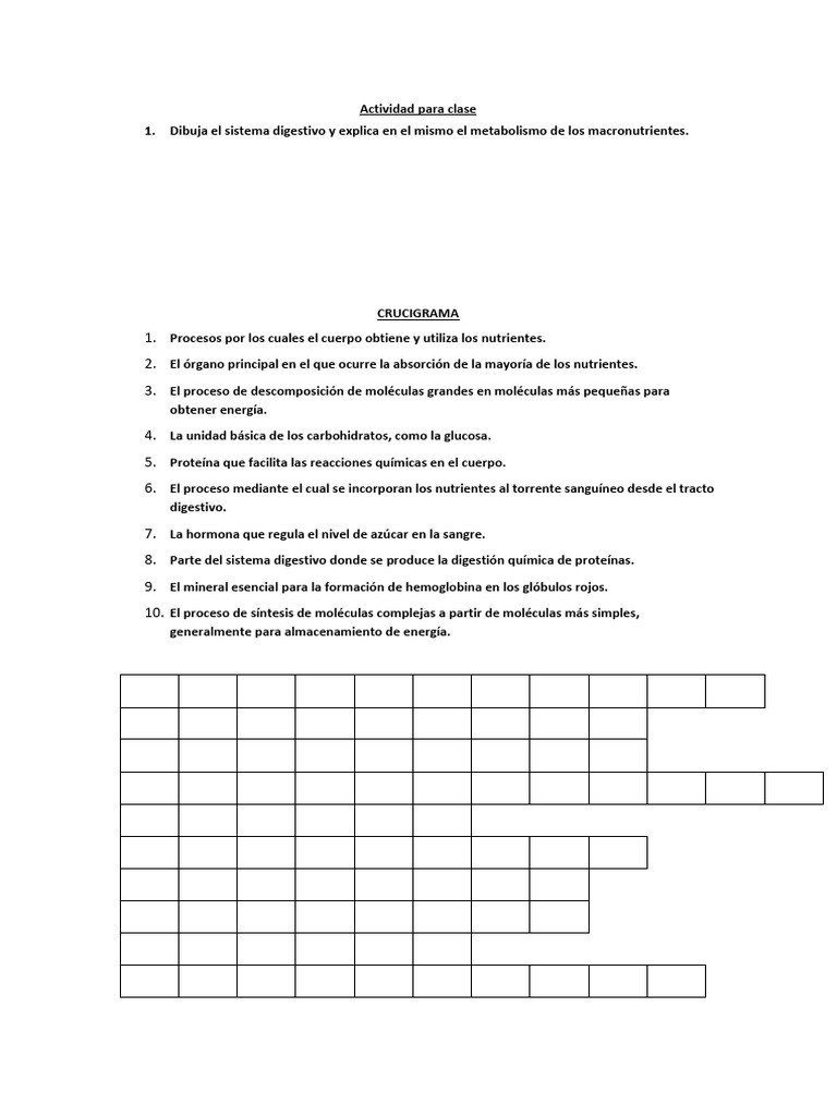 Actividad para La Clase | PDF