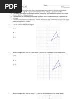 Transformation Review Answer Key | PDF | Cartesian Coordinate System ...