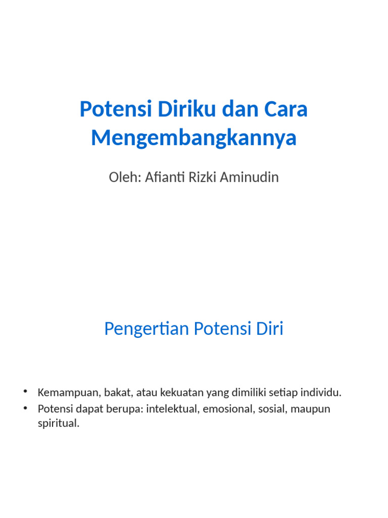 Potensi Diriku Tema Biru | PDF