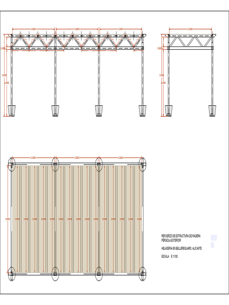 DISEÑO REFUERZO PÉRGOLA FERNANDO - Fscs | PDF | Jardines
