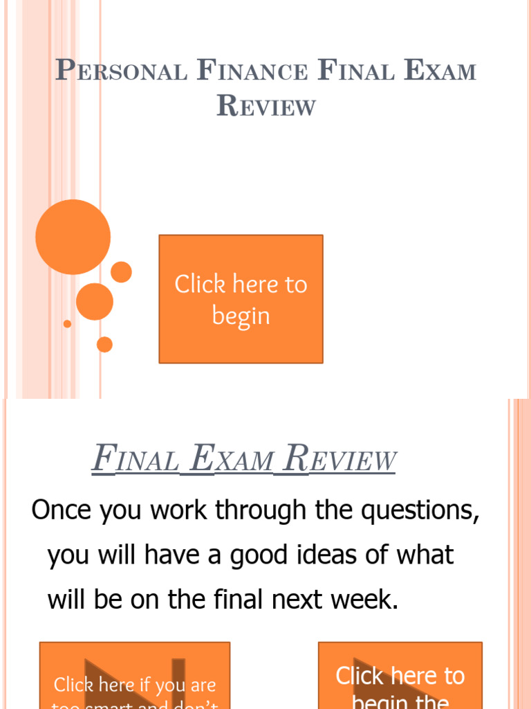 Personal Finance Final Exam Review PPT.pptx | PDF | Insurance | Debt