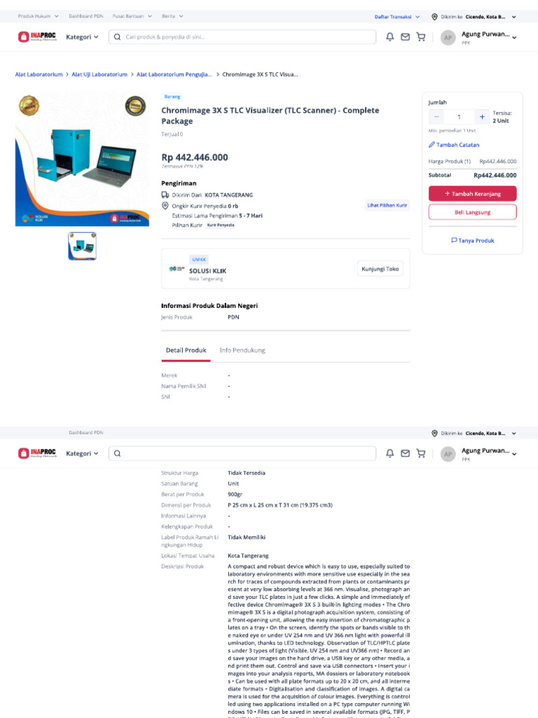 Survei E-Katalog TLC Scanner2 | PDF