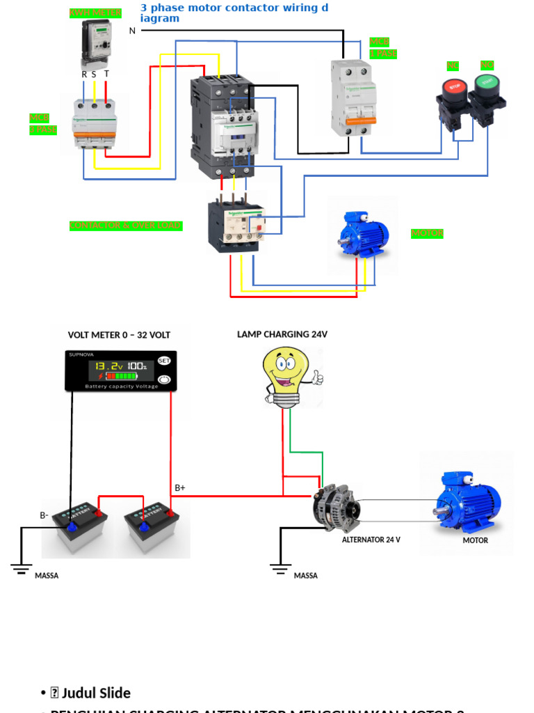 3 Phase Motor Contactor Wiring Diagram OK | PDF