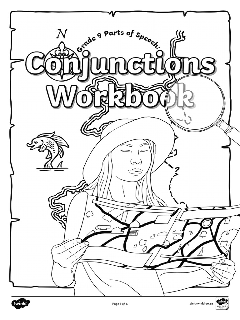 Za Hl 1734094820 Grade 9 Parts of Speech Conjunctions Workbook Black ...