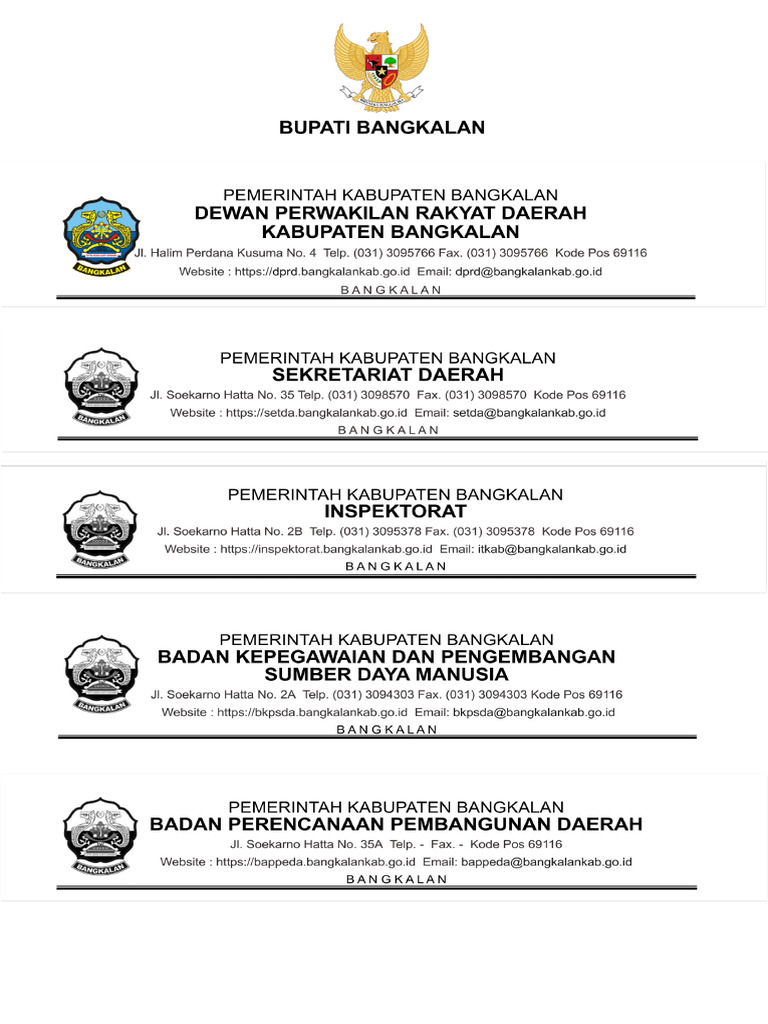 Kop Surat Semua Opd TND Lama Revisi | PDF