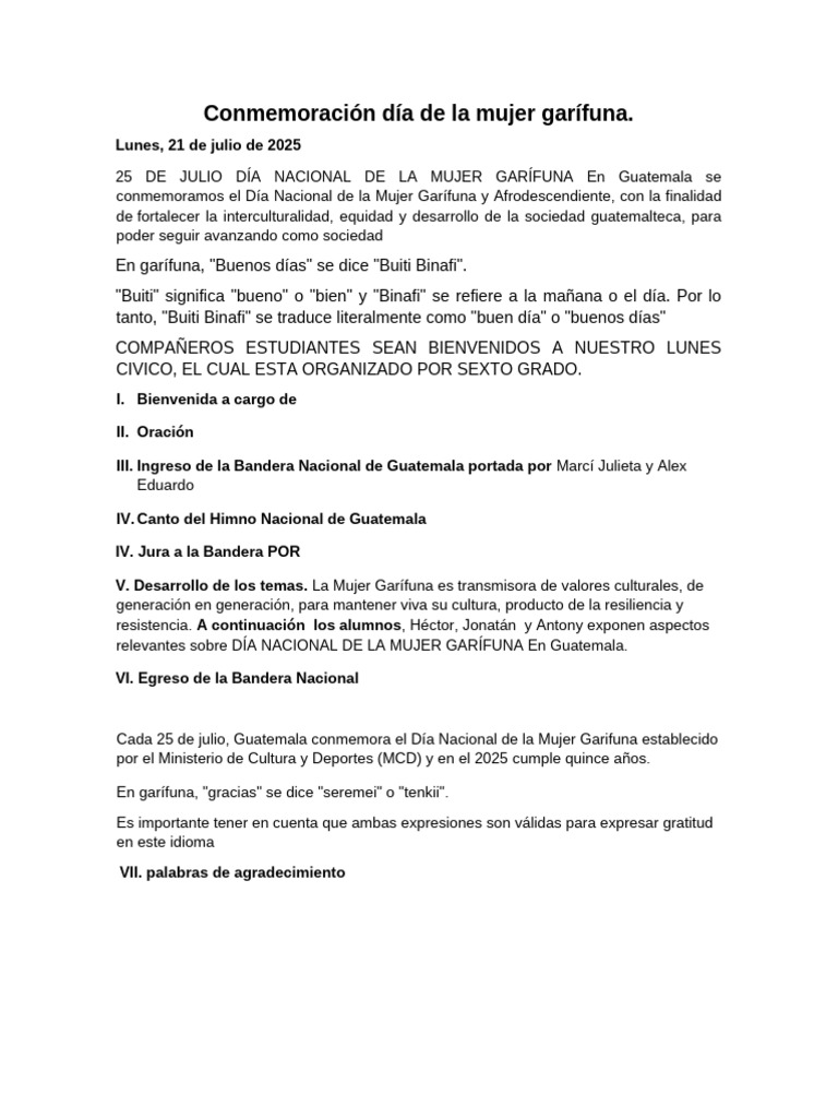 Conmemoración Día Internacional Del Trabajo | PDF