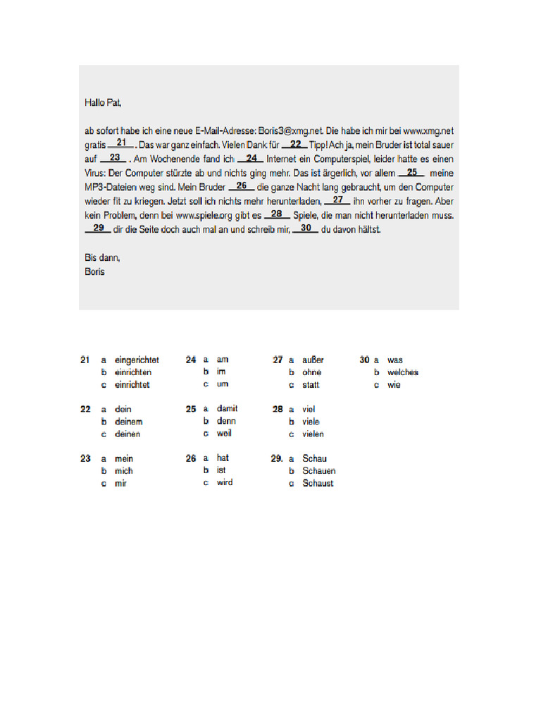 Sprachbausteine B1 | PDF