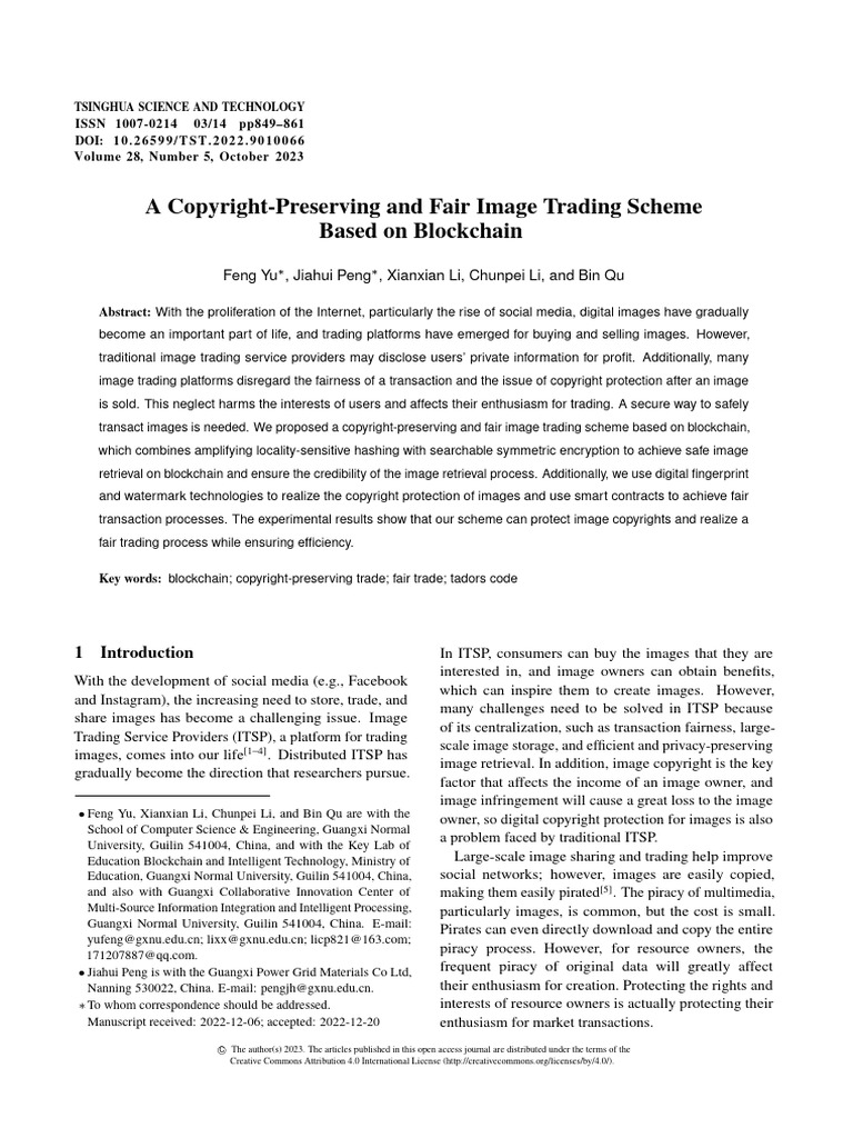 1 A Copyright-Preserving and Fair Image Trading Scheme Based On ...