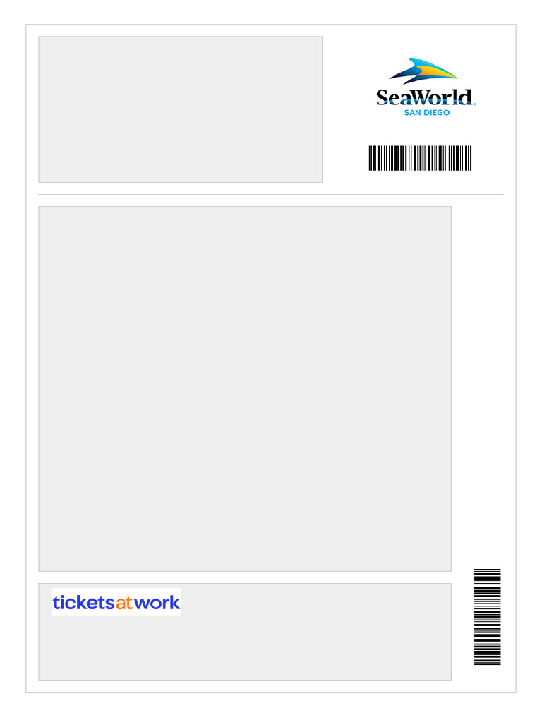 SeaWorld San Diego Ticket Confirmation | PDF | Weather | Meteorological ...
