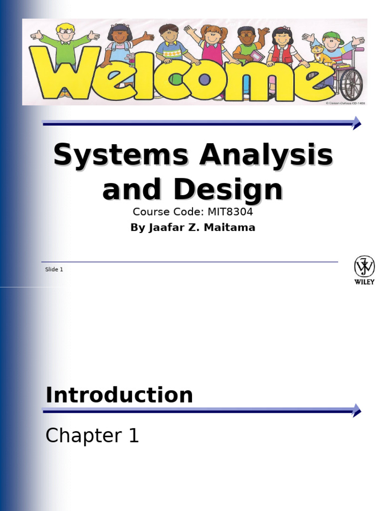 SAD Lecture1 Gen Introduction | PDF | System | Information