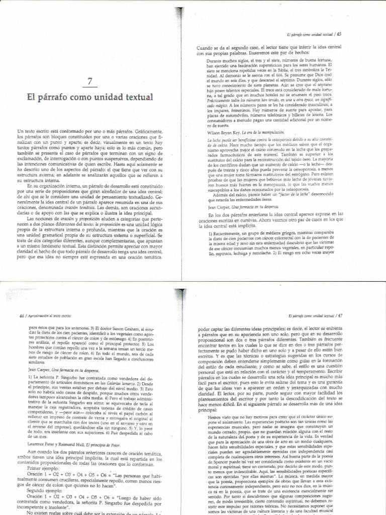 El Párrafo Como Unidad Textual | PDF