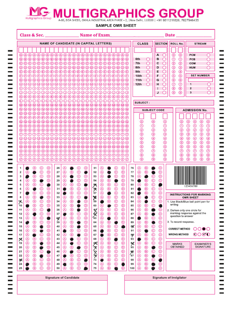 Omr For Upsc | PDF