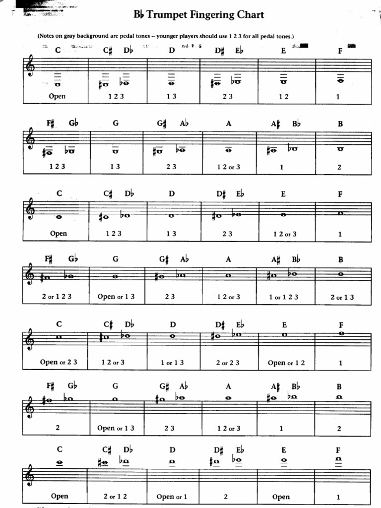 Trumpet Chart | PDF