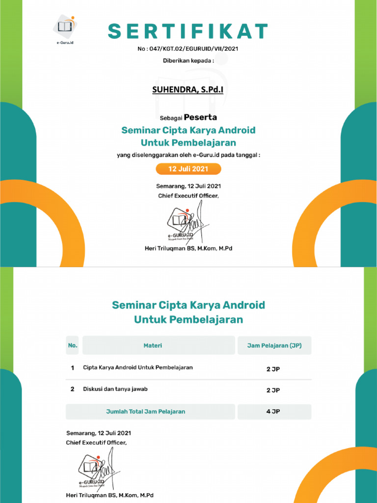 Sertifikat Sertifikat 4 5 | PDF