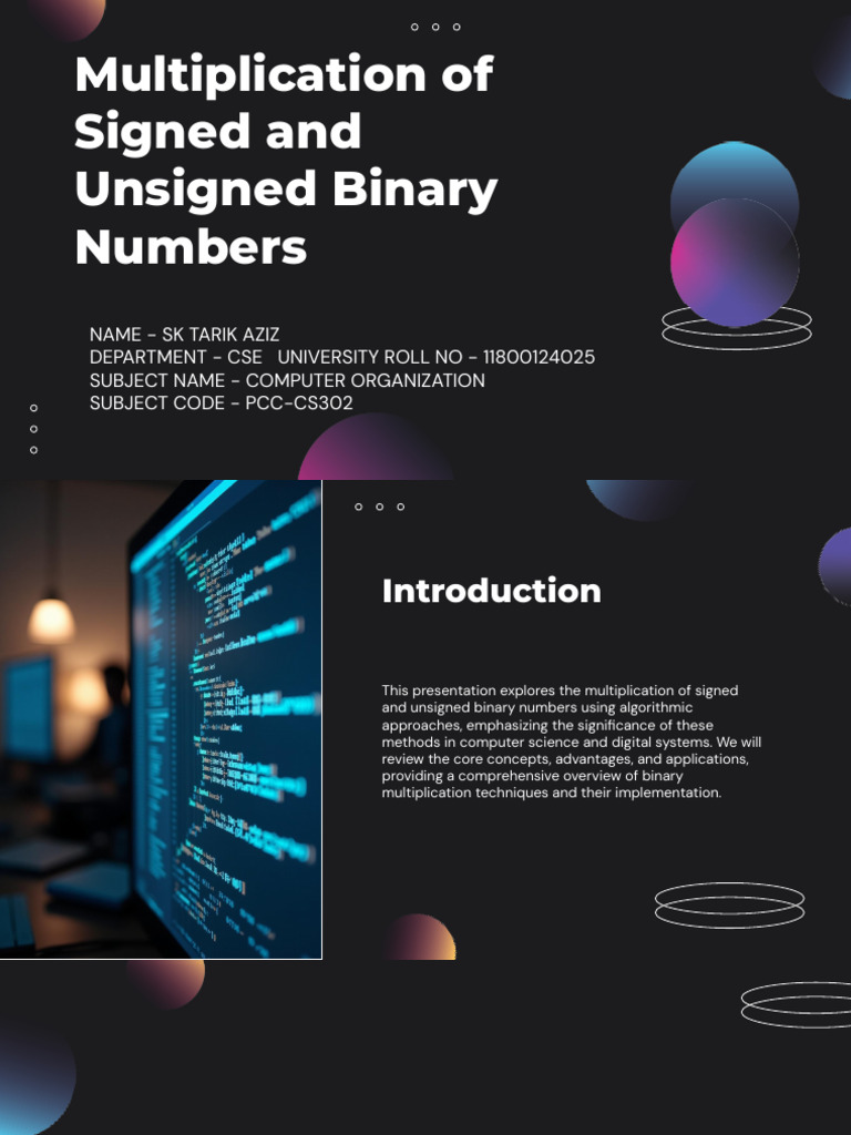 Multiplication of Binary Numbers | PDF | Multiplication | Algorithms