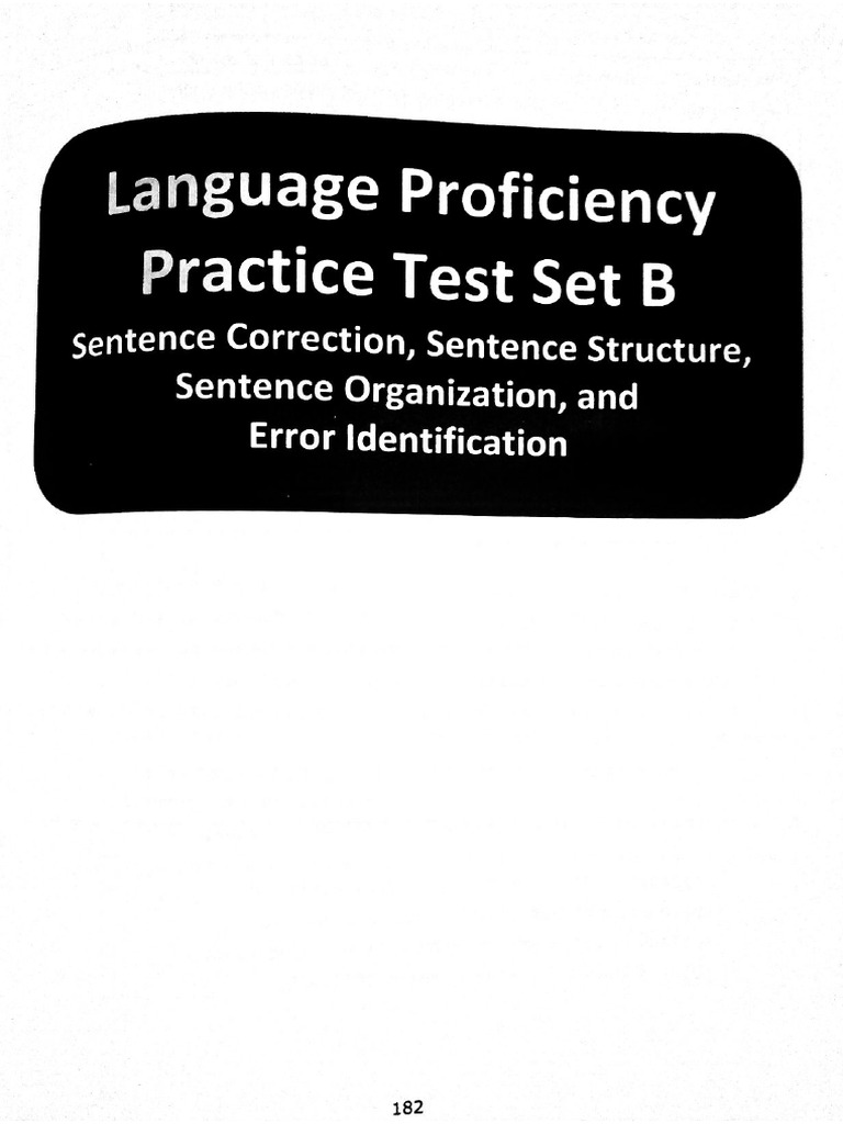 (English) SET B Language Proficiency Practice Test | PDF