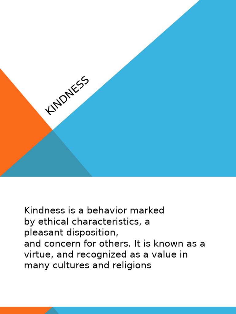 Definition and Reflection on Kindness | PDF
