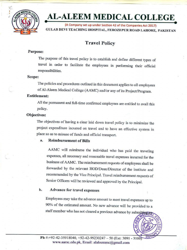 AAMC Travel Policy | PDF