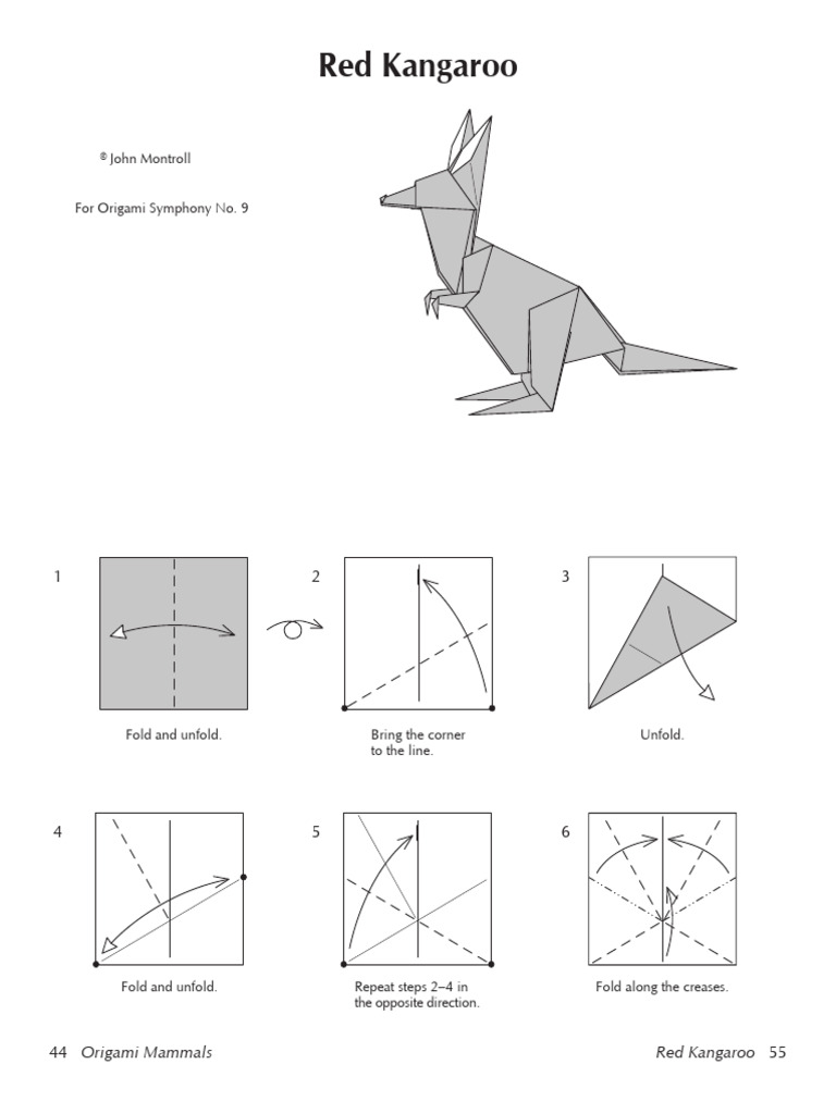 Easy Red Kangaroo Origami Guide | PDF | Origami | Paper Art